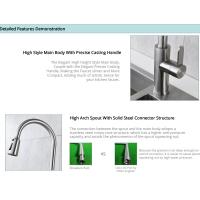 China HOMEKA 2008X Stainless Steel Pull Down Kitchen Faucet 18/10 SUS304 Brushed Nickel for sale