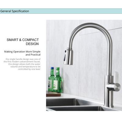 China Swiveling Spout Deck Mounted Kitchen Faucet IPX5 Motion Sensor Tap for sale