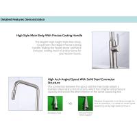 China Angled Spout Single Hole Bar Faucet Motion Sensor Kitchen Tap With Extendable Hose for sale