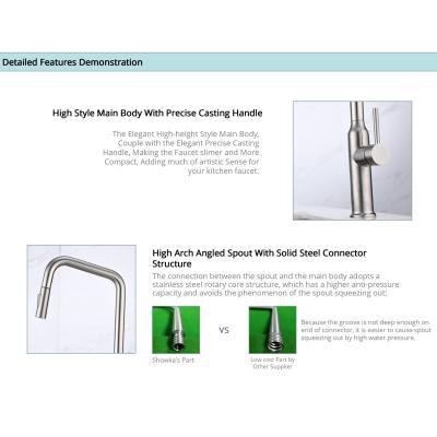 China Angled Spout Single Hole Bar Faucet Motion Sensor Kitchen Tap With Extendable Hose for sale