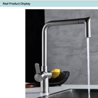 China Single Hole Pull Down Kitchen Faucet 18/10 Stainless Steel Brushed Nickel Two Function Sprayer 2063 for sale