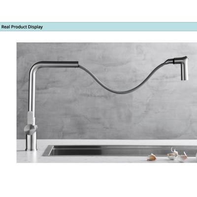 China Smart Touch Pull Out Kitchen Faucet Brushed Nickel CUPC Ceramic Cartridge 3.92L/Min for sale
