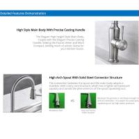 China Touch Control Pull Down Kitchen Faucet 18/10 Stainless Steel Brushed Nickel 2073-TT for sale