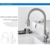 China 18/10 Stainless Steel Pull Down Kitchen Faucet with 3-Function Sprayer 2075 for sale
