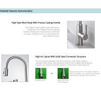 China Stainless Steel Pull Down Kitchen Faucet Triple Mode Sprayer 35mm Ceramic Cartridge for sale