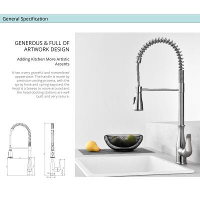 China Spring Spout Flexible Kitchen Faucet Deck Mounted Basin Taps OEM HOMEKA for sale