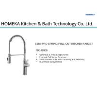 China SUS304 18/10 Stainless Steel Brushed Nickel Pull Down Kitchen Faucet 35mm Ceramic Cartridge for sale