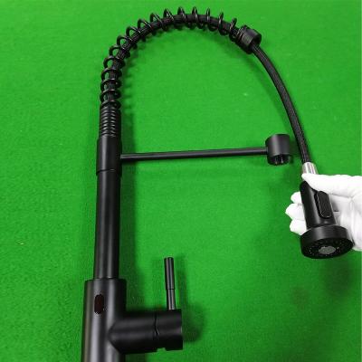 China Infrared Sensor Smart Kitchen Faucet Matte Black 18/10 Stainless Steel 2001CMH-SS for sale