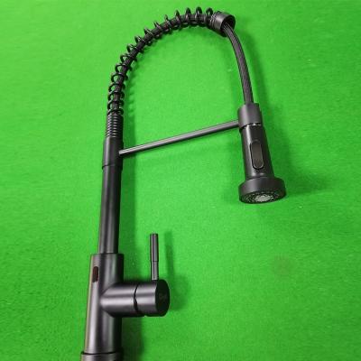 China Touchless Sensor High Arc Kitchen Faucet Matte Black 18/10 Stainless Steel 2001CMH-SS for sale