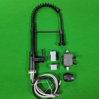 China Touchless Sensor Kitchen Faucet Matte Black 18/10 Stainless Steel Dual Mode Spray 2001X-SS for sale
