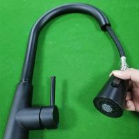 China Smart Kitchen Faucet Retractable Sprayer Gooseneck 18/10 Stainless Steel 2077H-SS for sale