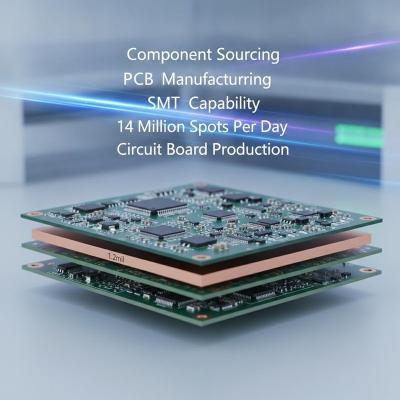 China Component Sourcing PCB Manufacturing Featuring 1.2mil Internal Copper and SMT Capability 14 Million Spots Per Day for Circuit Board Production for sale