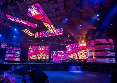 China Curved Indoor Outdoor Stage Rental LED Display SMD Full Color 250x250mm 500x500mm Cabinet for sale