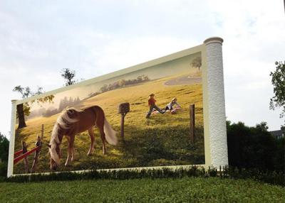 China Double Pillar Outdoor LED Advertising Screen P8 Full Color 1920Hz IP65 960x960mm for sale