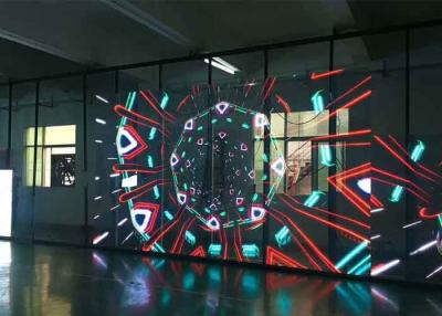 China 256x128 Dots Transparent Glass LED Screen Display 3.91-7.8mm Pixel Pitch Quick Installation for sale