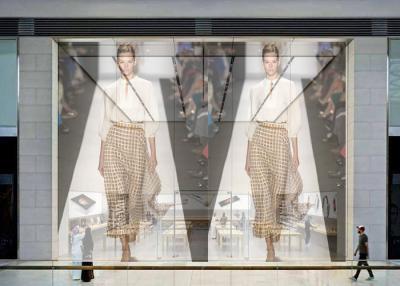 China P3.9 Indoor Glass Transparent LED Video Wall 800W 1000x500mm 85% Transparency for sale