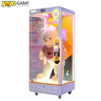 China Classic Pink Coin Operated String Cutting Game Arcade Machine CUT WIN Skill Cut Ur Prize Game Machine for sale