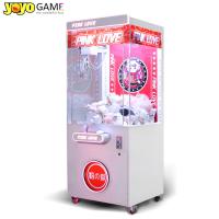 China New Transparent Claw Crane Machine Coin Operated Game Toy Vending Arcade Machine Metal Cabinet With Bill Acceptor for sale