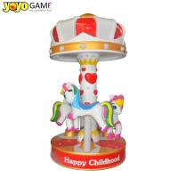 China Attractive 3 Seats Mini Fairground Rides Small Carousel Merry Go Round For Shopping Mall for sale