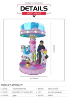China Attractive 3 Seats Mini Fairground Rides Small Carousel Merry Go Round For Shopping Mall for sale