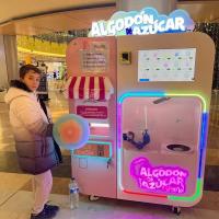 China Automatic Cotton Candy Vending Machine Which is totally Automatic and colorful for sale