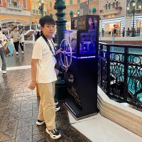 China Custom Handmade Electric Penny Press Steel Coin-Operated Scenic Vending Machine Zoo Coin Machine Pressing Manual Press Souvenir Coin Machine in Spain for sale