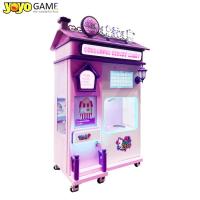 China New Vending Machine 2024 Professional Intelligent Automatic Cotton Candy Vending Machine With Advertising Screen for sale