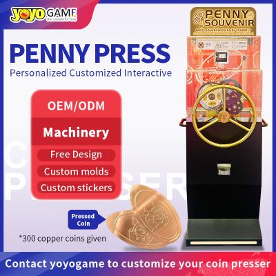 China No Power Need Custom Peso Press Machine Tourist Diy Souvenir Coin Press Game Machine Penny Pressed Machine for Museum in Mexico Brazil for sale