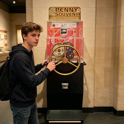 China No-Electricity Custom Penny Press Machine Tourist Diy Souvenir Coin Press Game Machine Penny Pressed Machine for Museum for sale
