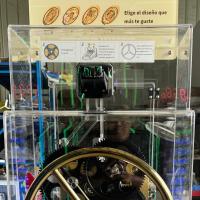 China No electricity Mechanical Penny Press Machine Manual Hand‑Wheel Souvenir Coin Embossing Stamping Equipment for 1 Peso Blanks Catholic Sanctuary Museum & Pilgrimage Tourist Spots in Brazil Mexican for sale