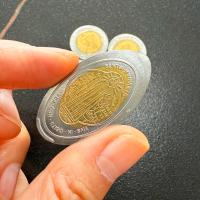China Mechanical No Power Penny Press Machine Manual Hand‑Wheel Souvenir Coin Embossing Stamping Equipment for 1 Mexican Peso Blanks Catholic Sanctuary Museum & Pilgrimage Tourist Spots for sale