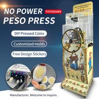China No electricity Mechanical Penny Press Machine Manual Hand‑Wheel Souvenir Coin Embossing Stamping Equipment for 1 Peso Blanks Catholic Sanctuary Museum & Pilgrimage Tourist Spots in Brazil Mexican for sale