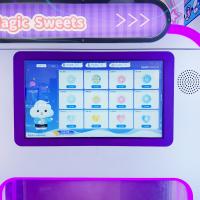 China Robot Cotton Candy Automatic Vending Machine Metal Plate Absorption Cooling System QR Code/Token Acceptance Coin/Bill/Credit for sale