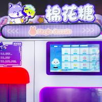 China Robot Cotton Candy Automatic Vending Machine Metal Plate Absorption Cooling System QR Code/Token Acceptance Coin/Bill/Credit for sale