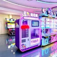 China Robot Cotton Candy Automatic Vending Machine Metal Plate Absorption Cooling System QR Code/Token Acceptance Coin/Bill/Credit for sale
