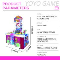 China 2 Player Children's Whack Mole Game Interactive Hitting Hammer Arcade Machine Star Hit Coin Operated Game Kids Game English for sale