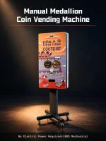 China No Electric Power Required 100% Mechanical Medallion Coin Vending Machine Custom Sticker 30~45mm Round Manual Coins Acceptor medal vending machine in Russia for sale