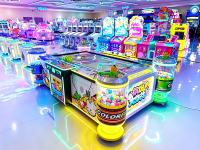China Colorful Battle Arcade Game Machine | Coin Operated Multiplayer Hammer Hit Arcade Game for sale