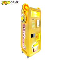 China Bear Child Automatic Popcorn Vending Machine | Coin & QR Code Self Service Popcorn Maker, Cute Cartoon Yellow Design, Unattended Operation for sale