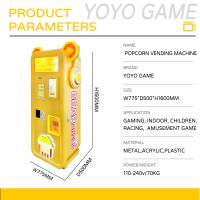 China Bear Child Automatic Popcorn Vending Machine | Coin & QR Code Self Service Popcorn Maker, Cute Cartoon Yellow Design, Unattended Operation for sale