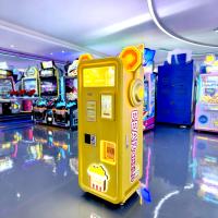 China Bear Child Automatic Popcorn Vending Machine | Coin & QR Code Self Service Popcorn Maker, Cute Cartoon Yellow Design, Unattended Operation for sale