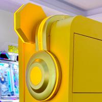 China Bear Child Automatic Popcorn Vending Machine | Coin & QR Code Self Service Popcorn Maker, Cute Cartoon Yellow Design, Unattended Operation for sale