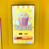 China Bear Child Automatic Popcorn Vending Machine | Coin & QR Code Self Service Popcorn Maker, Cute Cartoon Yellow Design, Unattended Operation for sale