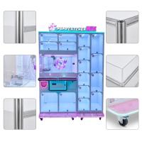 China Modular Prize Box Claw Catcher Machine Neon Light Mobile Wheel Gift Vending Arcade Game Machine for Amusement Park for sale