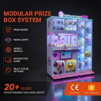 China Modular Prize Box Claw Catcher Machine Neon Light Mobile Wheel Gift Vending Arcade Game Machine for Amusement Park for sale