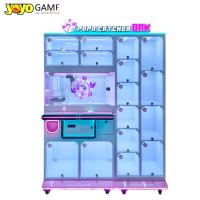 China Modular Prize Box Claw Catcher Machine Neon Light Mobile Wheel Gift Vending Arcade Game Machine for Amusement Park for sale