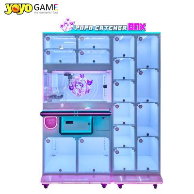 China Modular Prize Box Claw Catcher Machine Neon Light Mobile Wheel Gift Vending Arcade Game Machine for Amusement Park for sale