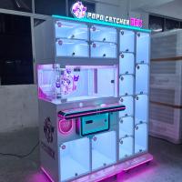 China Modular Prize Box Claw Catcher Machine Neon Light Mobile Wheel Gift Vending Arcade Game Machine for Amusement Park for sale