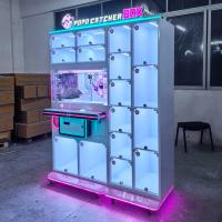 China Modular Prize Box Claw Catcher Machine Neon Light Mobile Wheel Gift Vending Arcade Game Machine for Amusement Park for sale