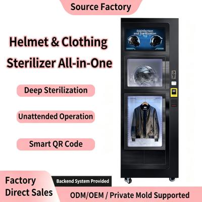 China Electric Helmet Dry Cleaning & Disinfection Machine 2 Compartments Touch Screen High Efficiency Motorcycle Dryer Card Payment for sale